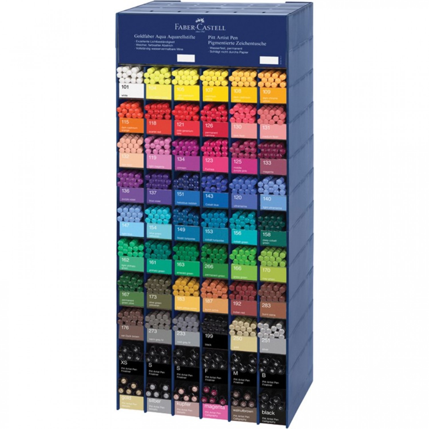 FABER-CASTELL GOLDFABER AQUA и PITT ARTIST PEN, с наполением, 696 ...