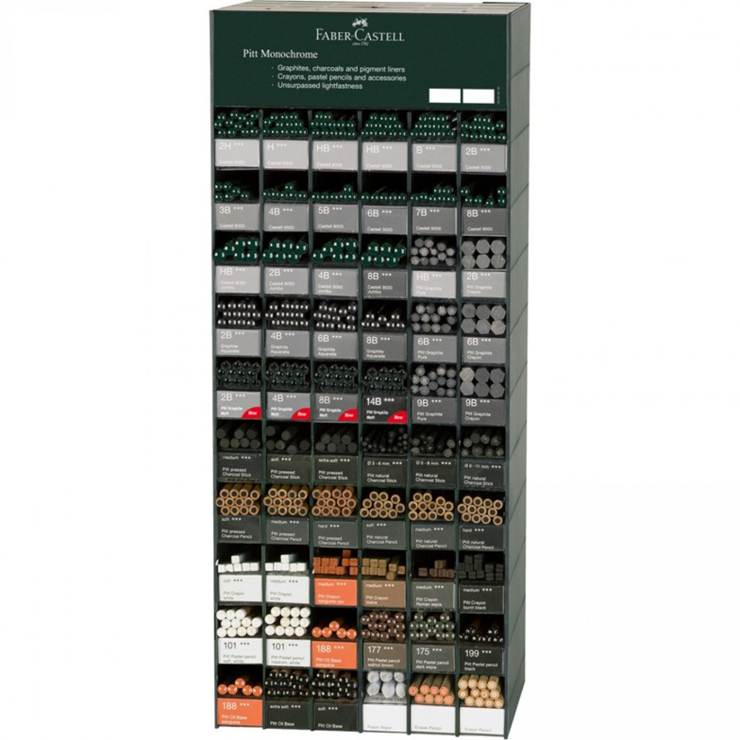 FABER-CASTELL PITT MONOCHROME, с наполнением, 520 предметов FR-112665 ...