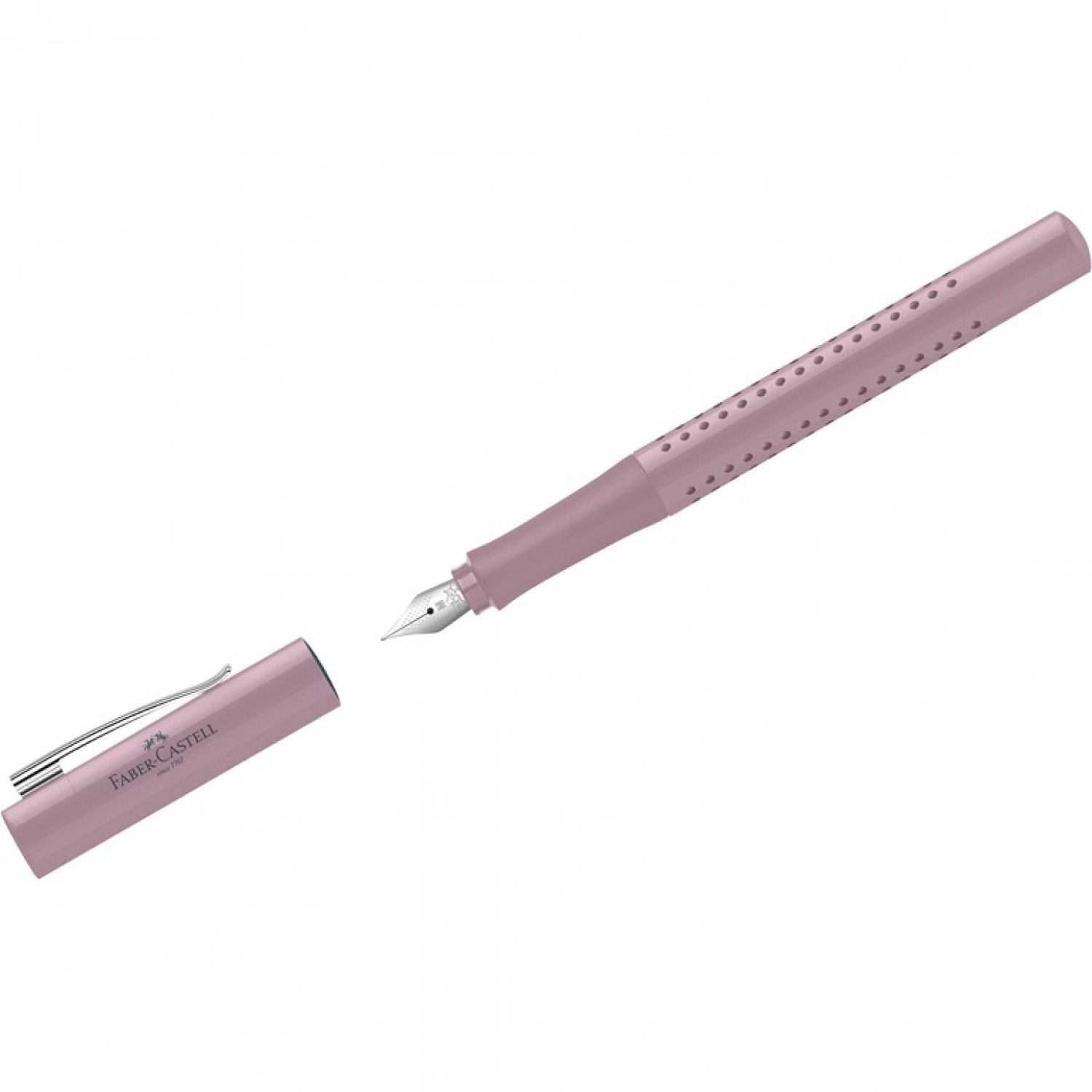 FABER-CASTELL GRIP 2010 синяя, М=0,75мм, трехгранная, дымчато-розовый ...